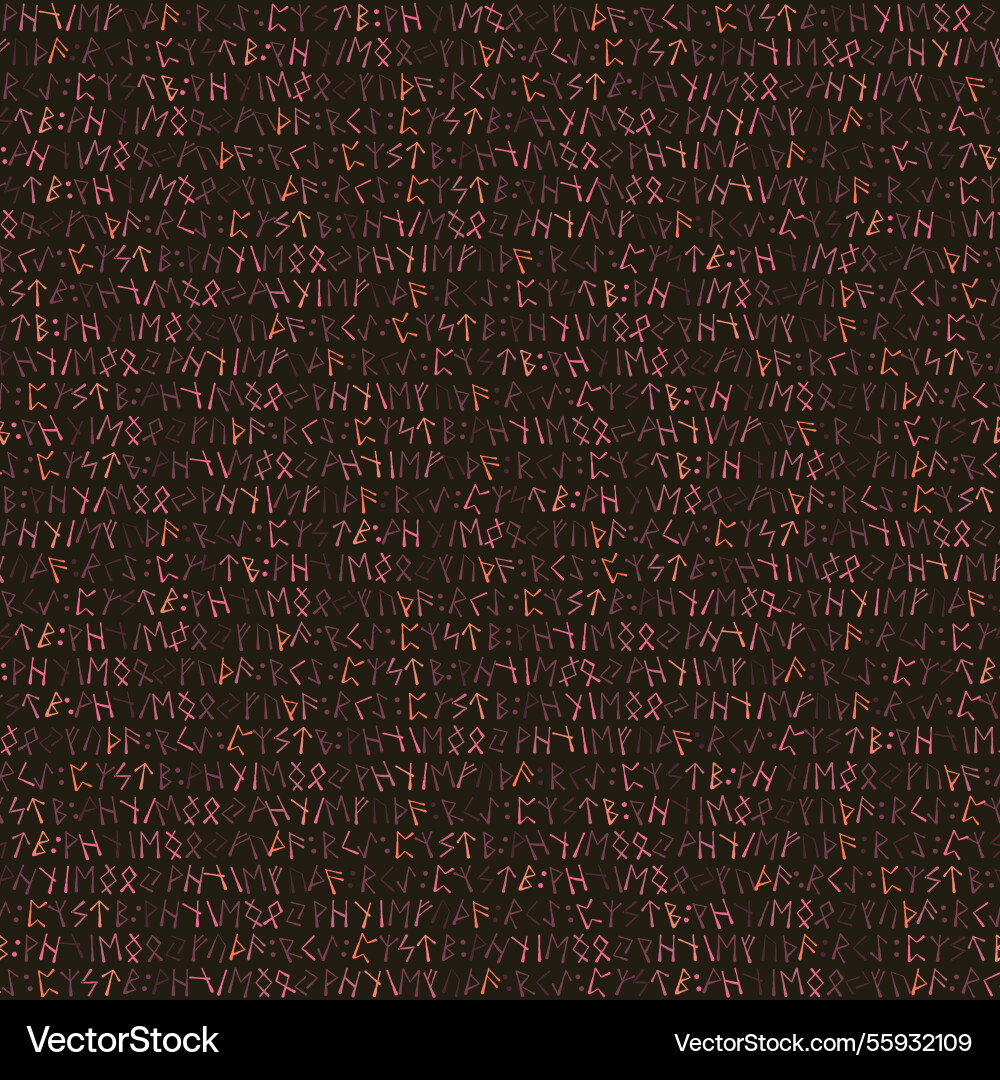 Runic viking red grunge letters Royalty Free Vector Image