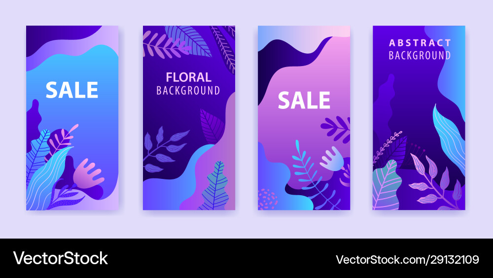 Set abstract backgrounds story Royalty Free Vector Image