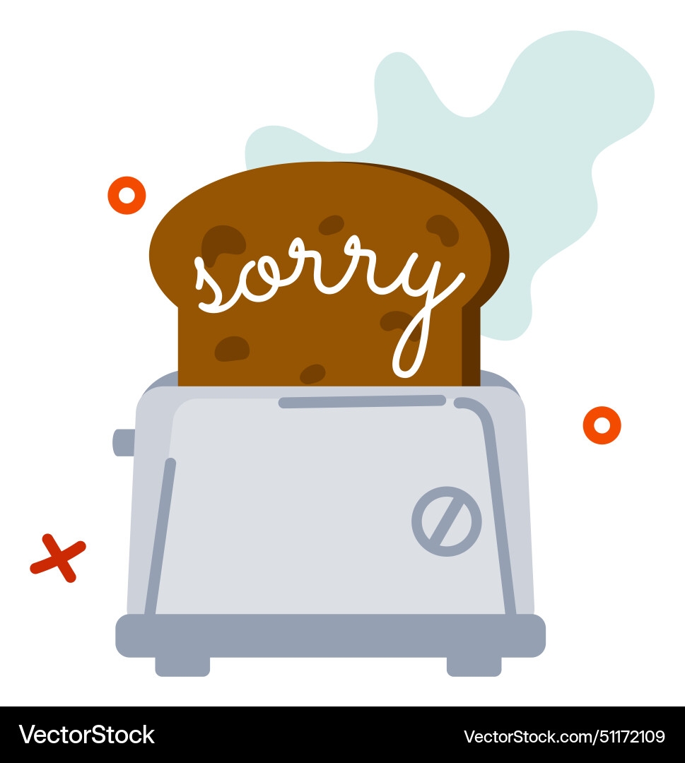 Sorry breakfast Royalty Free Vector Image - VectorStock