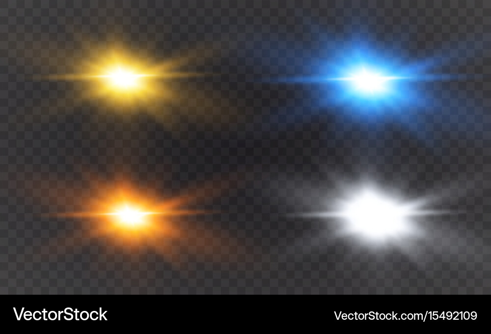 Star on a transparent backgroundlight effect Vector Image