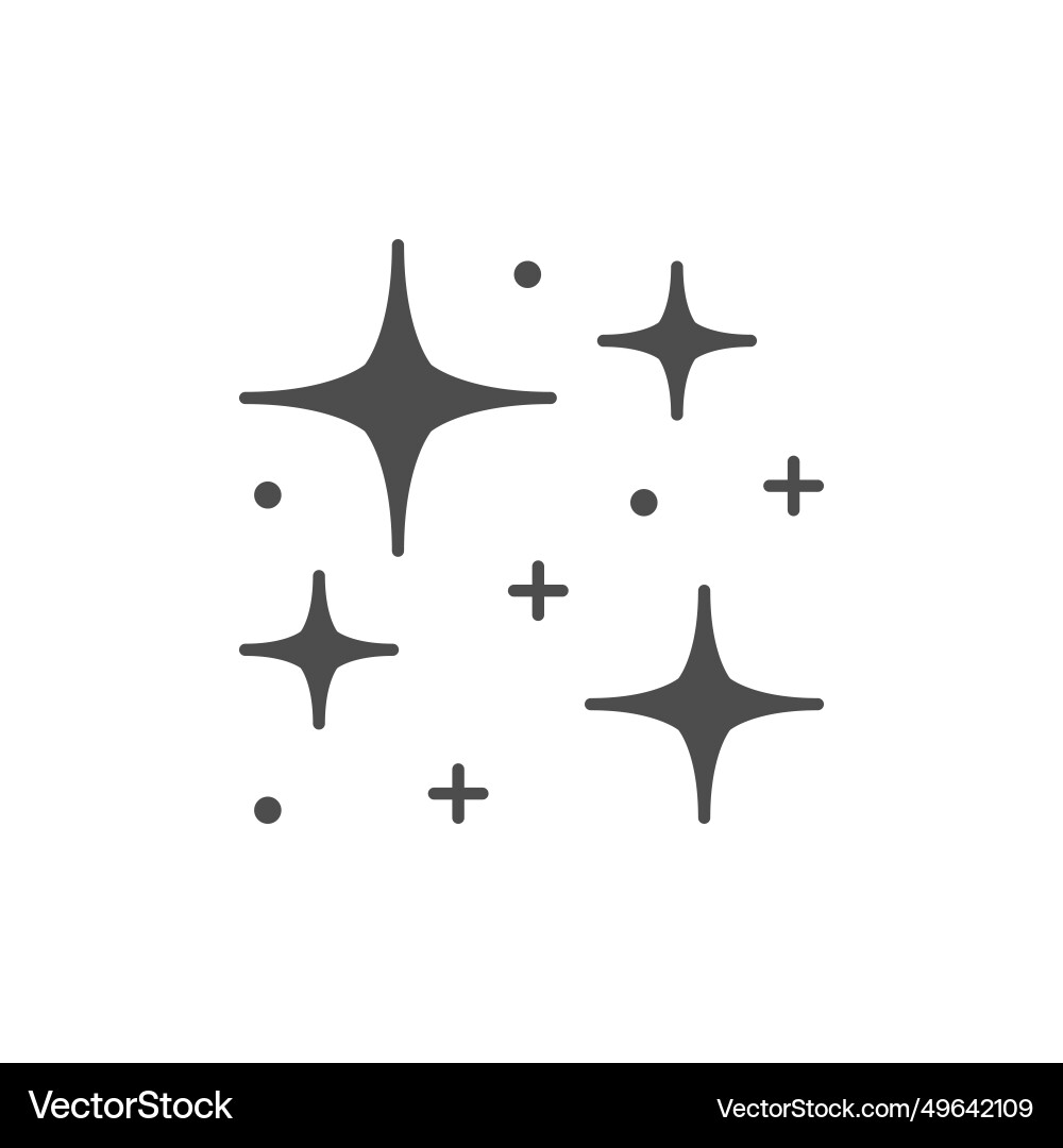 Twinkle or sparkle glyph icon Royalty Free Vector Image