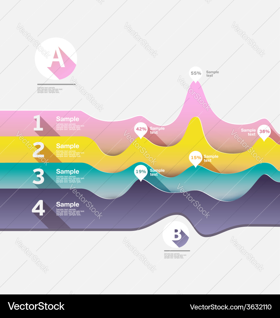 Abstract paper infographics Royalty Free Vector Image