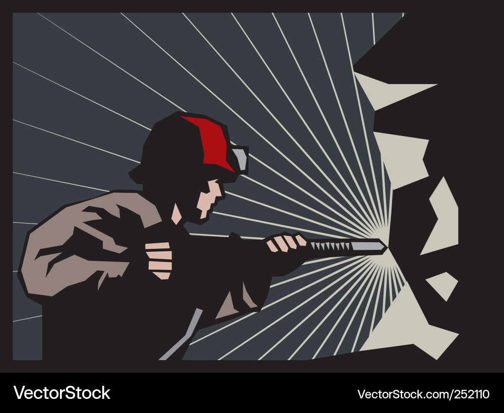 Coal miner Royalty Free Vector Image - VectorStock