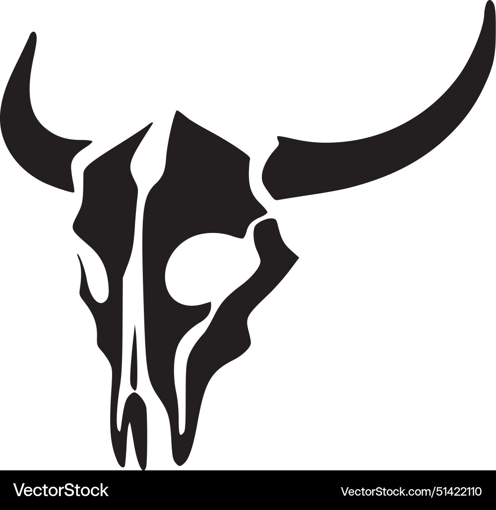 Cow skull - minimalist and simple silhouette Vector Image
