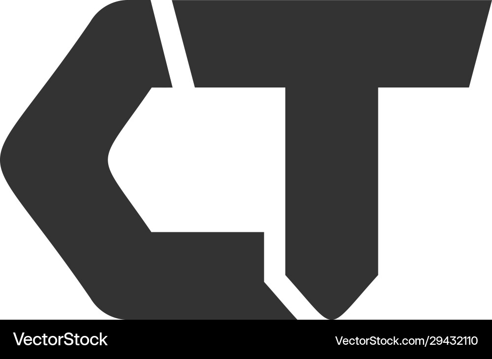Ct logo Royalty Free Vector Image - VectorStock