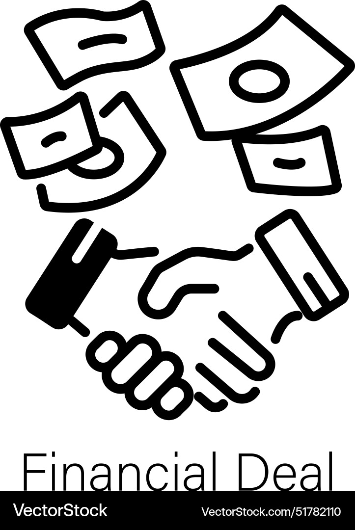 Financial deal Royalty Free Vector Image - VectorStock