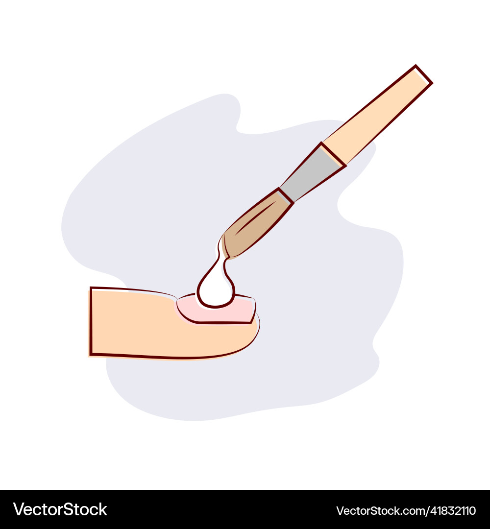 Gel extension applying on nail plate Royalty Free Vector