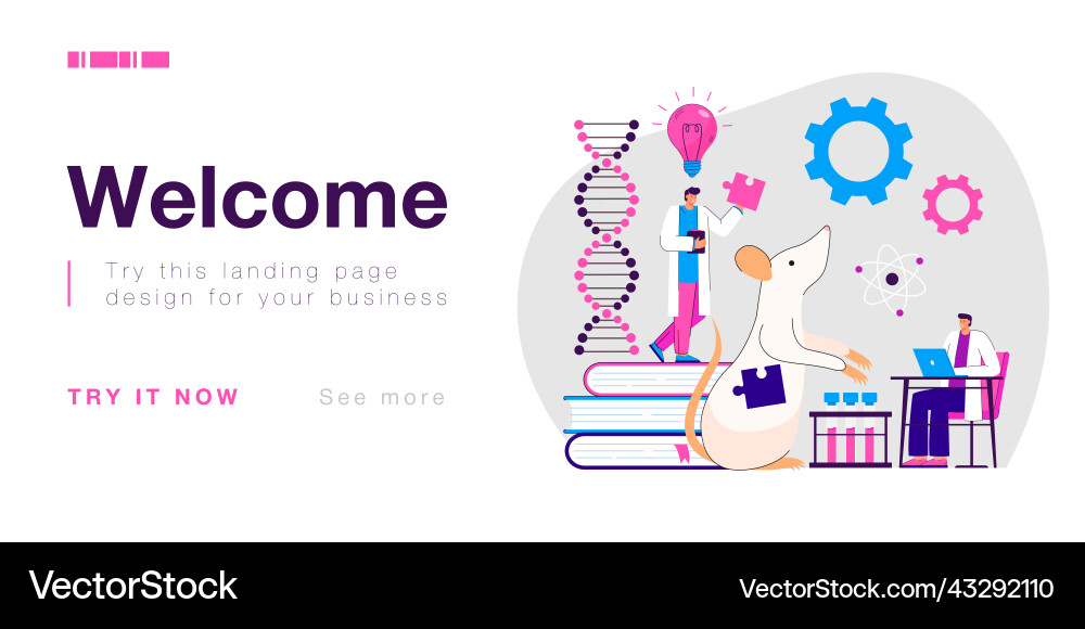Genetic laboratory research and experiment Vector Image