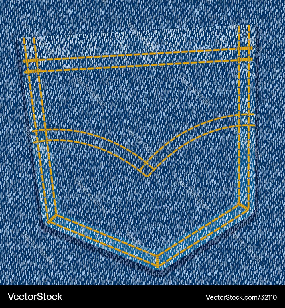 Jeans pocket Royalty Free Vector Image - VectorStock