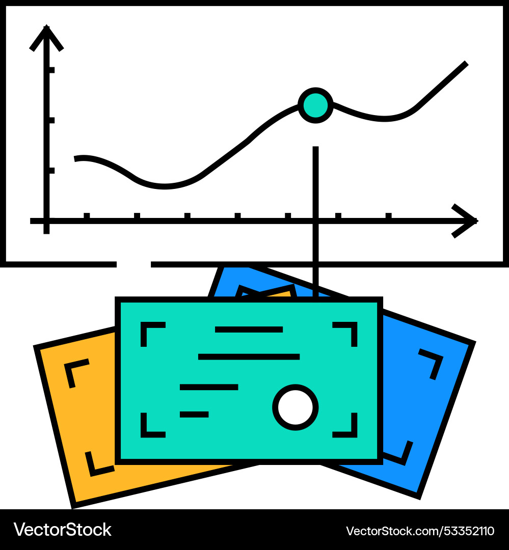 Mutual funds financial advisor icon color Vector Image