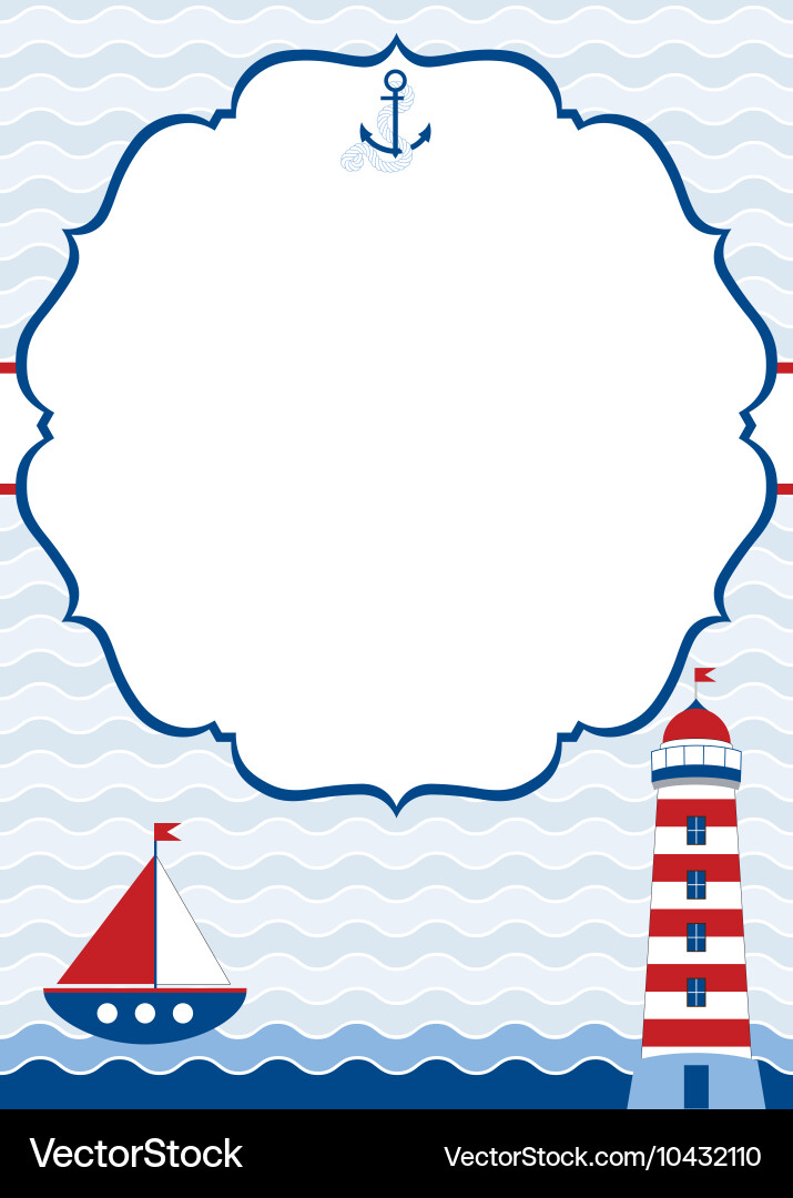 Nautical card Royalty Free Vector Image - VectorStock