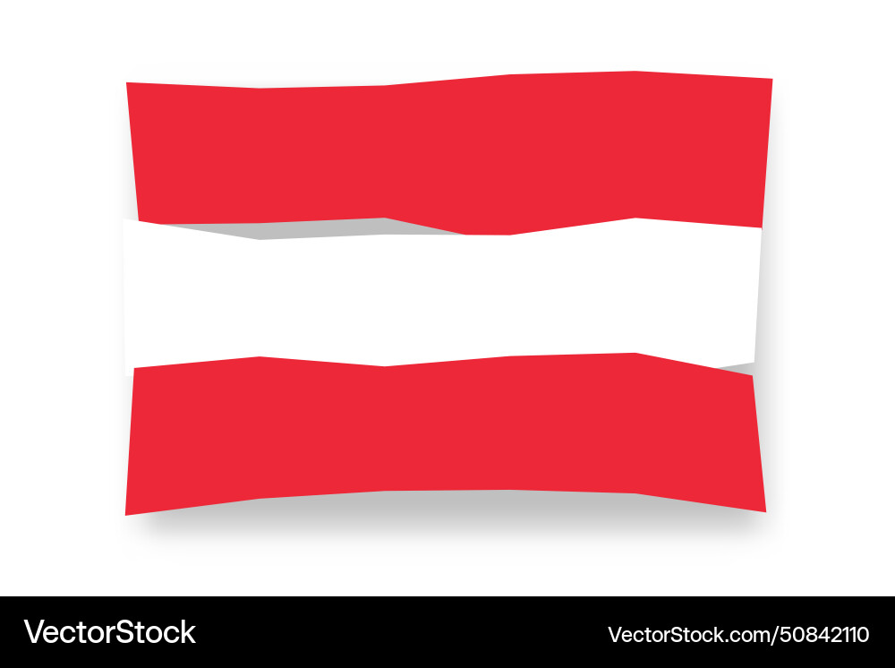 Papercut flag of austria Royalty Free Vector Image