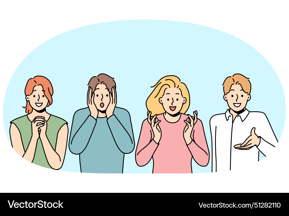 People showing various emotions Royalty Free Vector Image