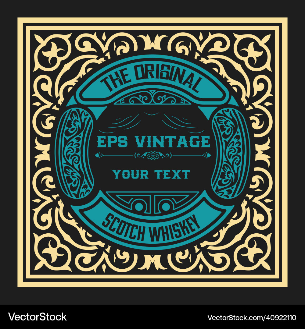 Western card with vintage style Royalty Free Vector Image