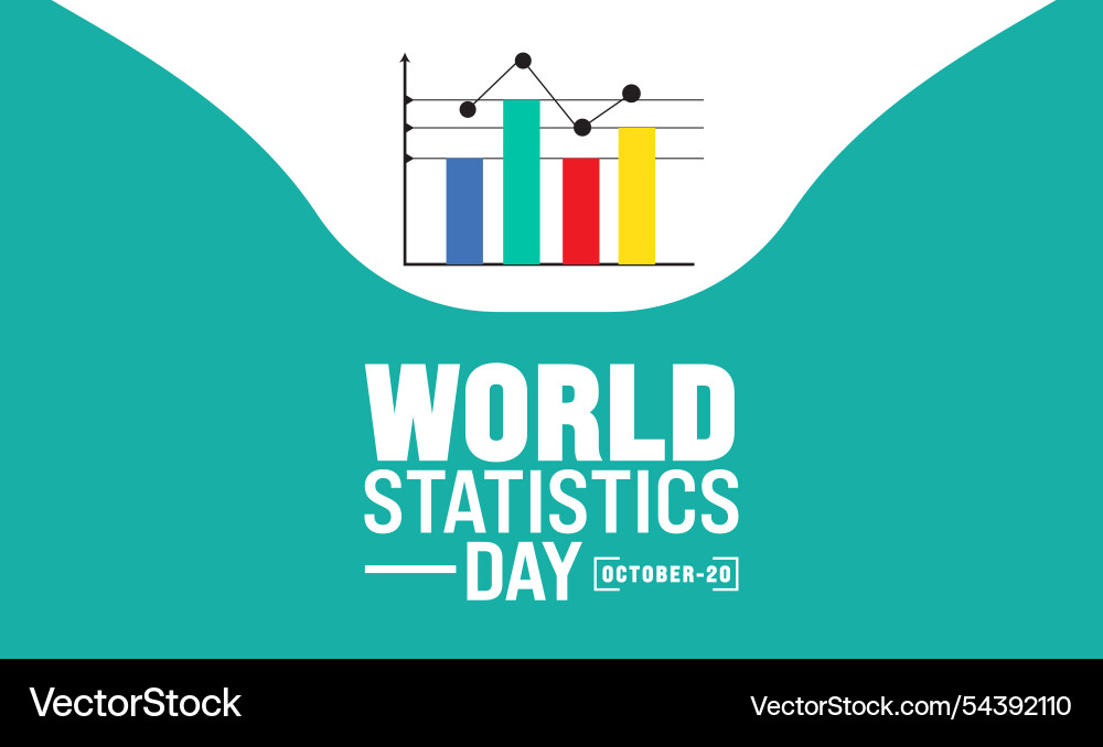 World statistics day 20 october template Vector Image