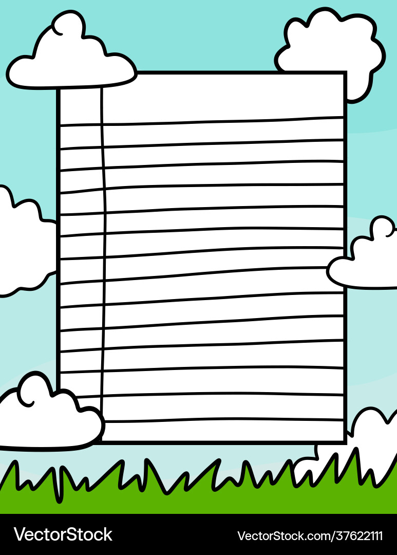 A simple background plain ruled paper Royalty Free Vector