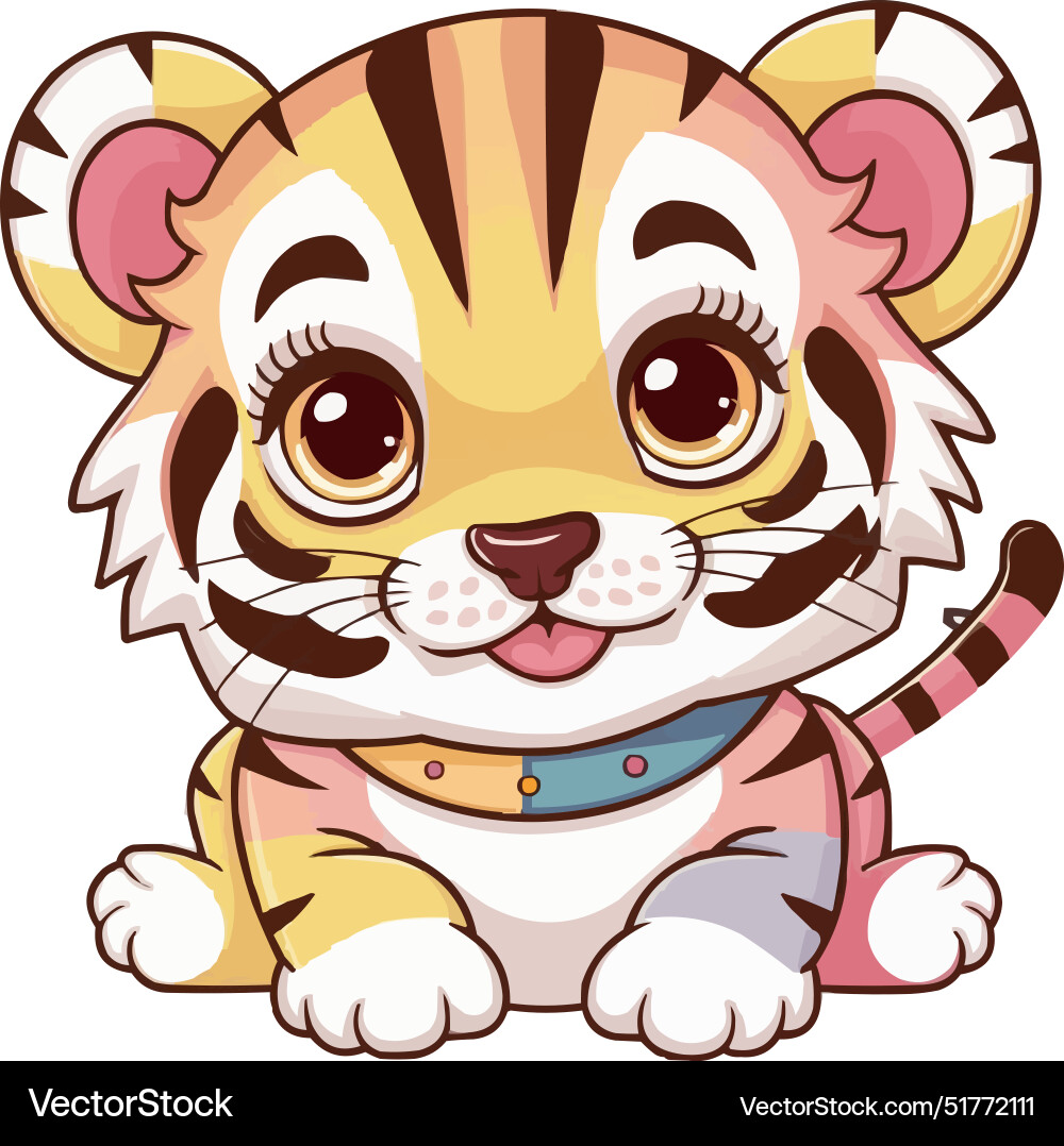 Animal of a smile tiger Royalty Free Vector Image