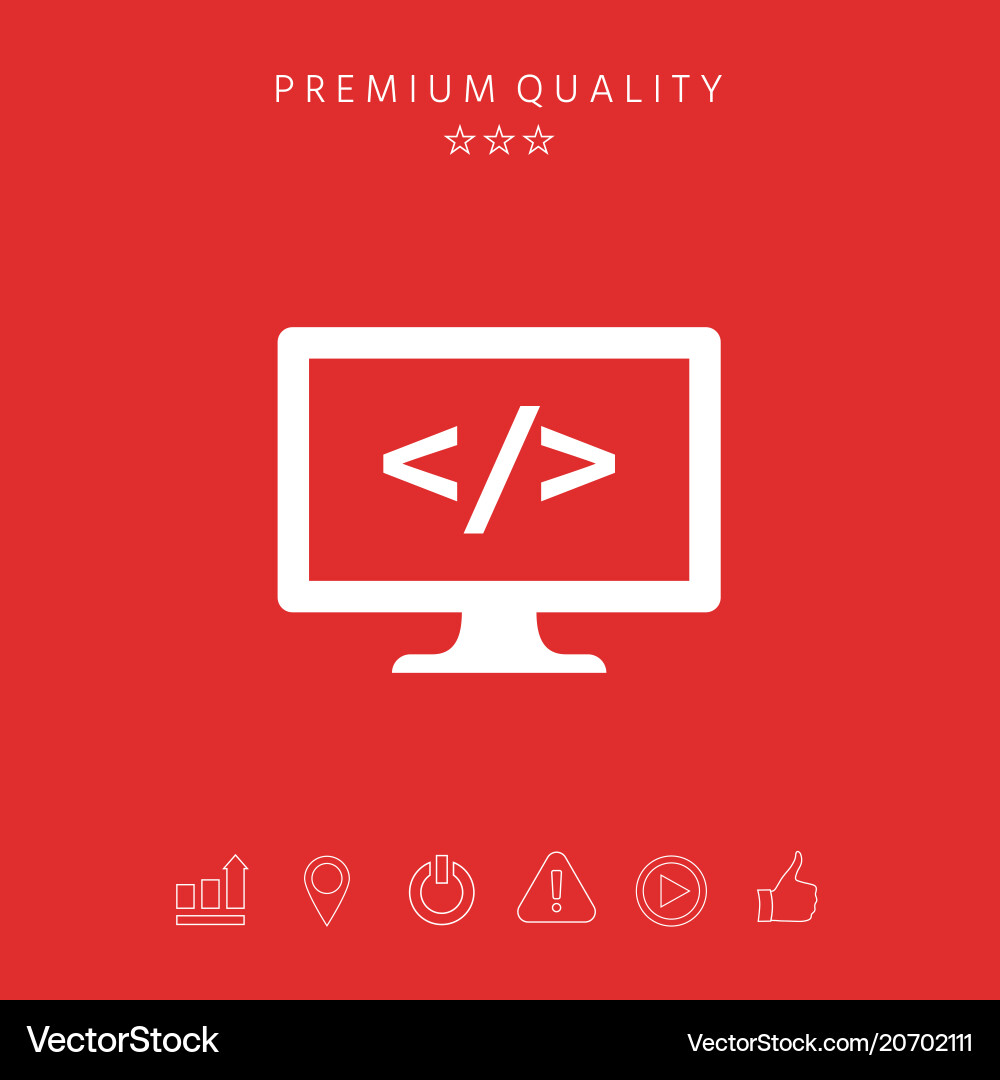 Coding symbol icon Royalty Free Vector Image - VectorStock