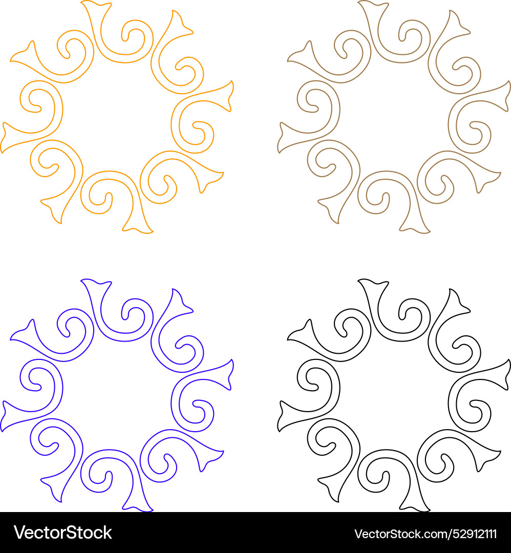 Colorful ornamental sign symbol logo Royalty Free Vector