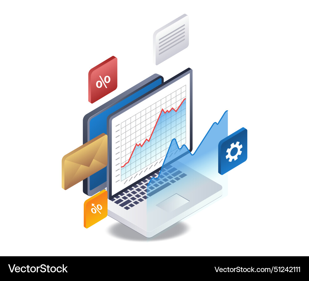 Company business development analyst data Vector Image
