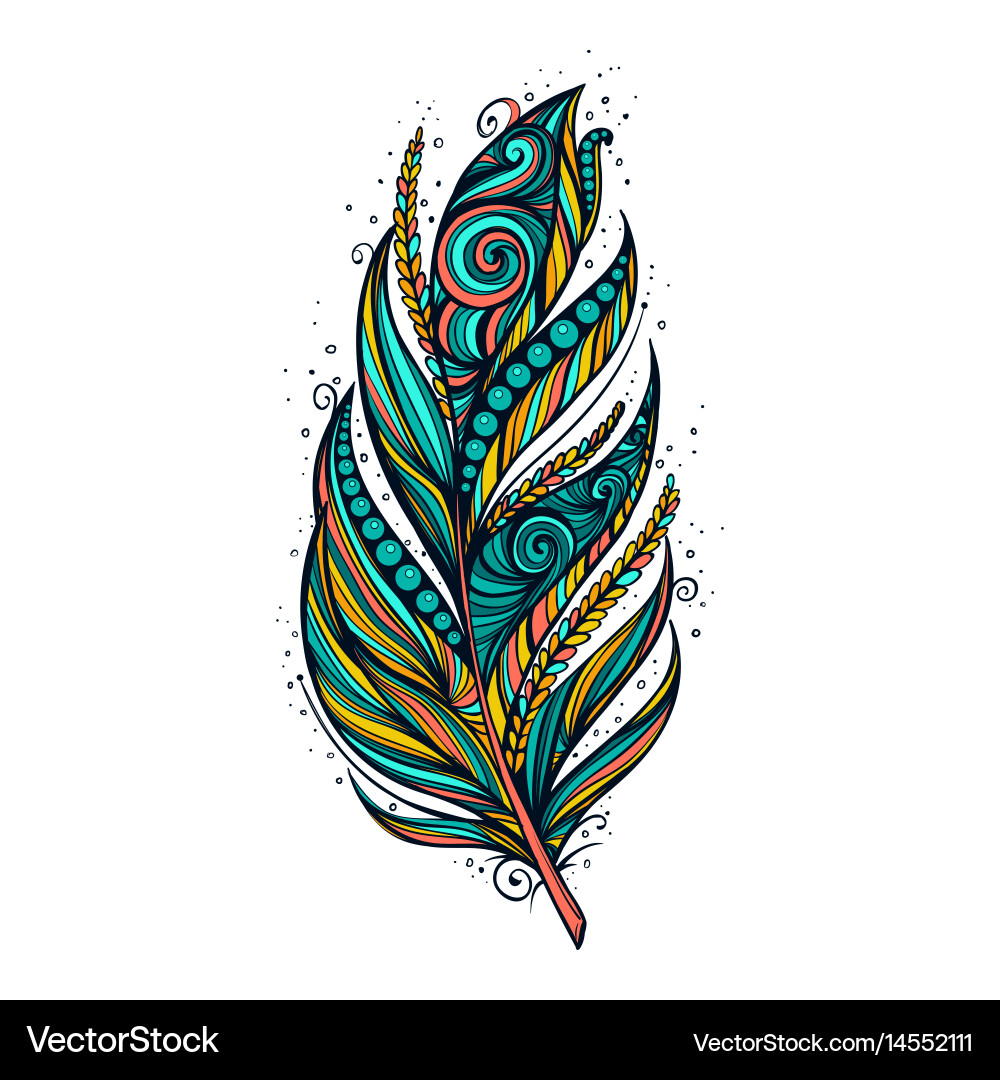 Isolate feather icon Royalty Free Vector Image