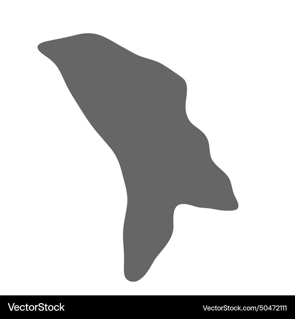 Moldova Simplified Smooth Country Map Royalty Free Vector