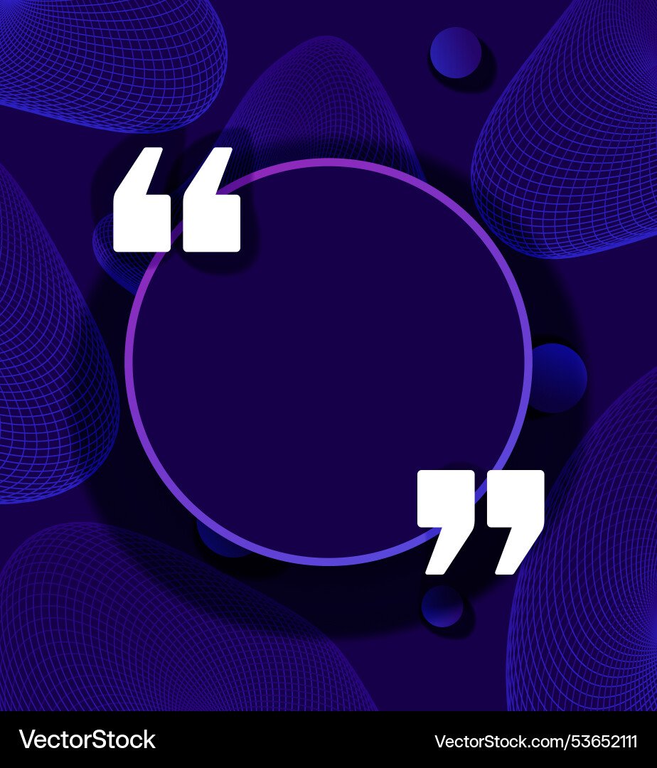 Quote box quotation frame design Royalty Free Vector Image