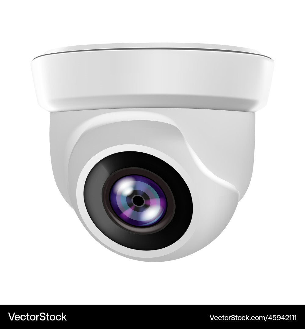 Realistic detailed 3d security camera Royalty Free Vector