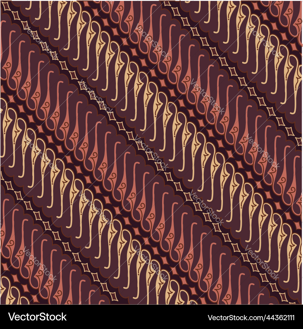 Traditional batik parang motifs Royalty Free Vector Image