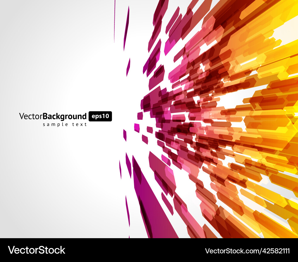 Yellow pink geometric random dynamic flow digital Vector Image