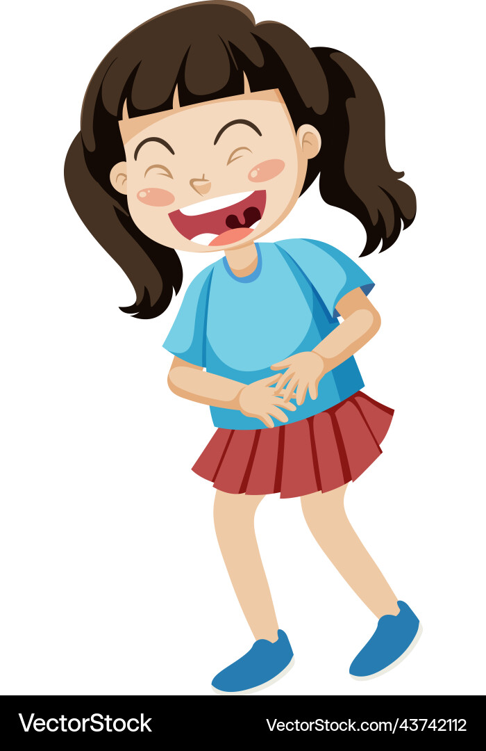 Laughing Cartoon Girl Girl Laughing Face Cartoon Cute 23435323 PNG