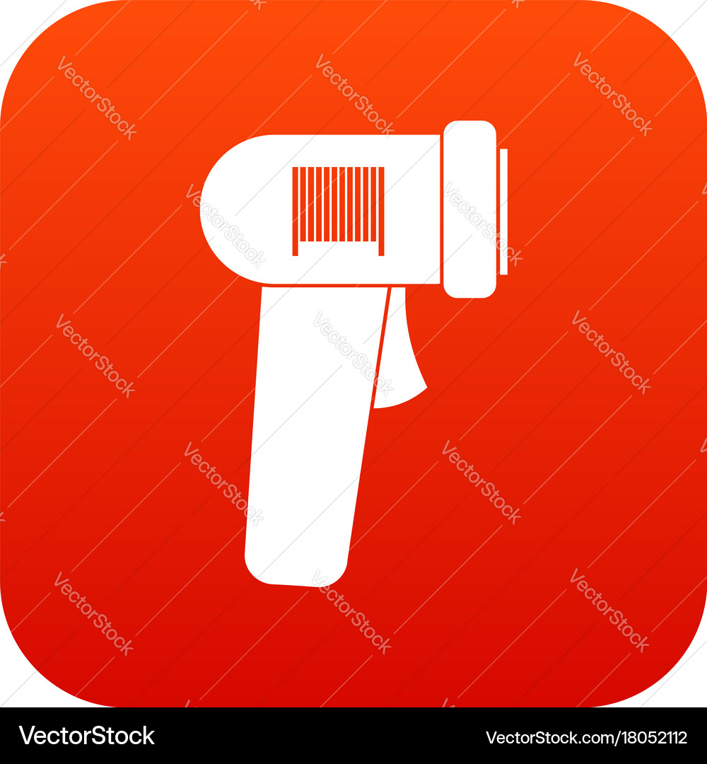 Barcode Scanner-Symbol digital rot Lizenzfreies Vektorbild
