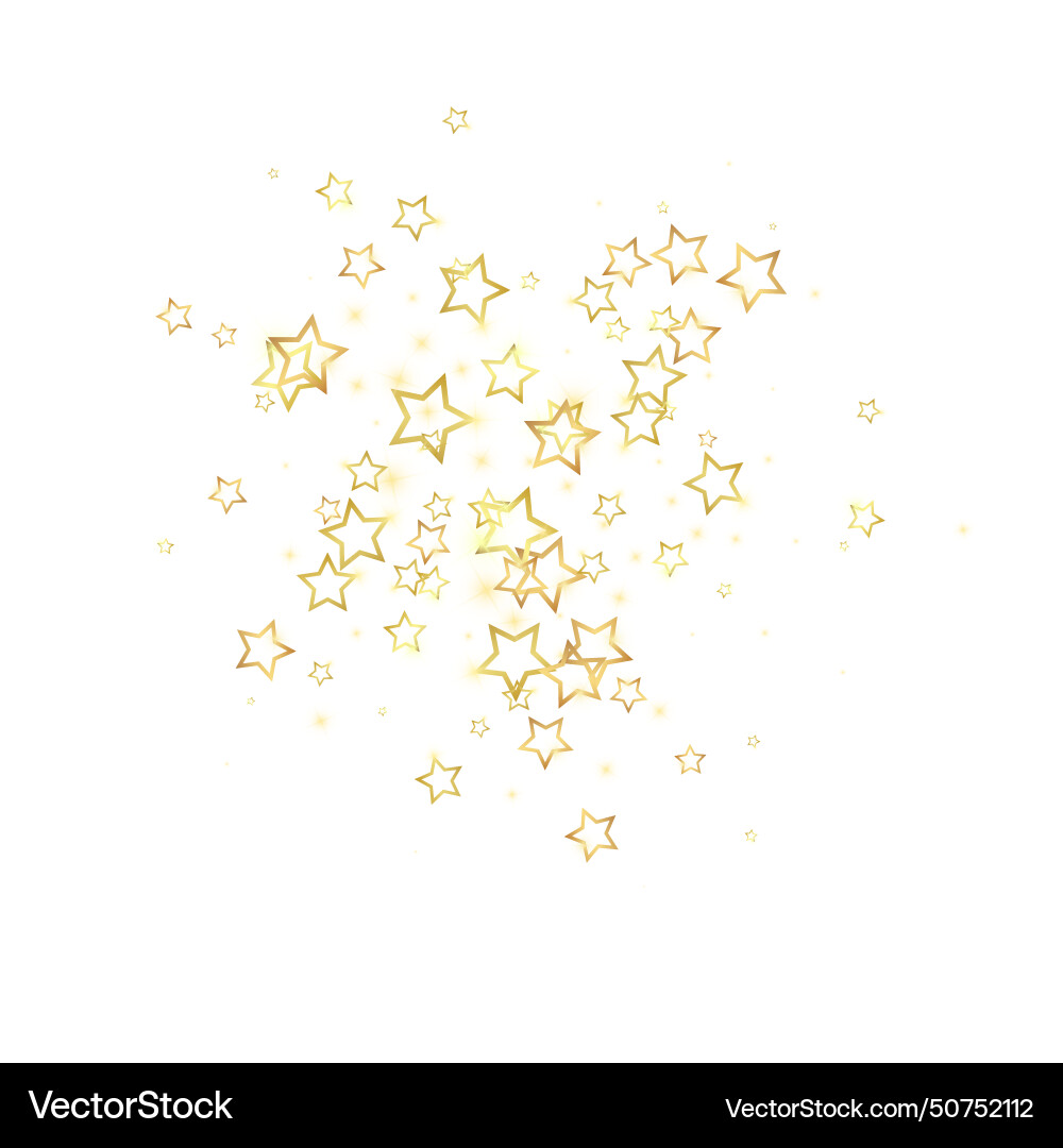 Christmas spirit scattered falling stars Vector Image
