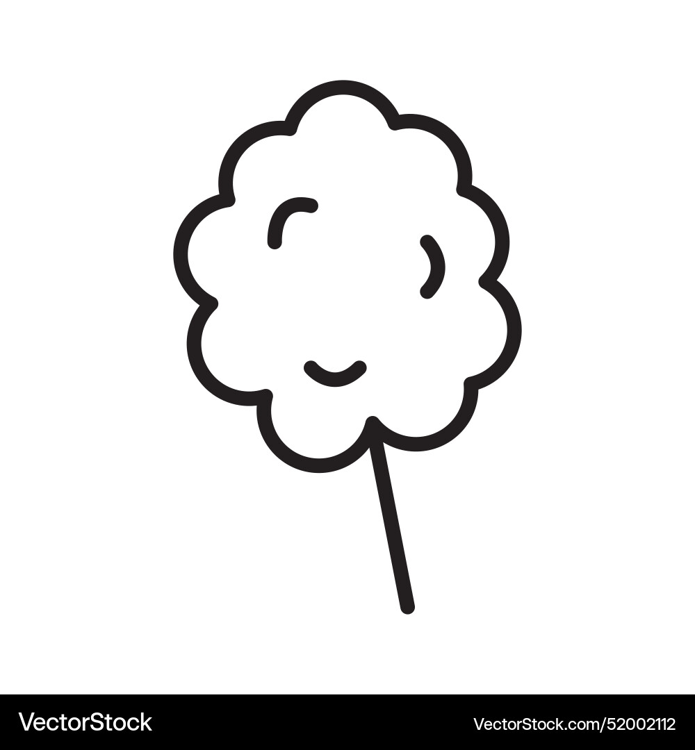 Cotton candy icon representing sweet and fluffy Vector Image