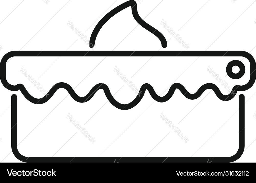 Cream cake being decorated with icing piping bag Vector Image