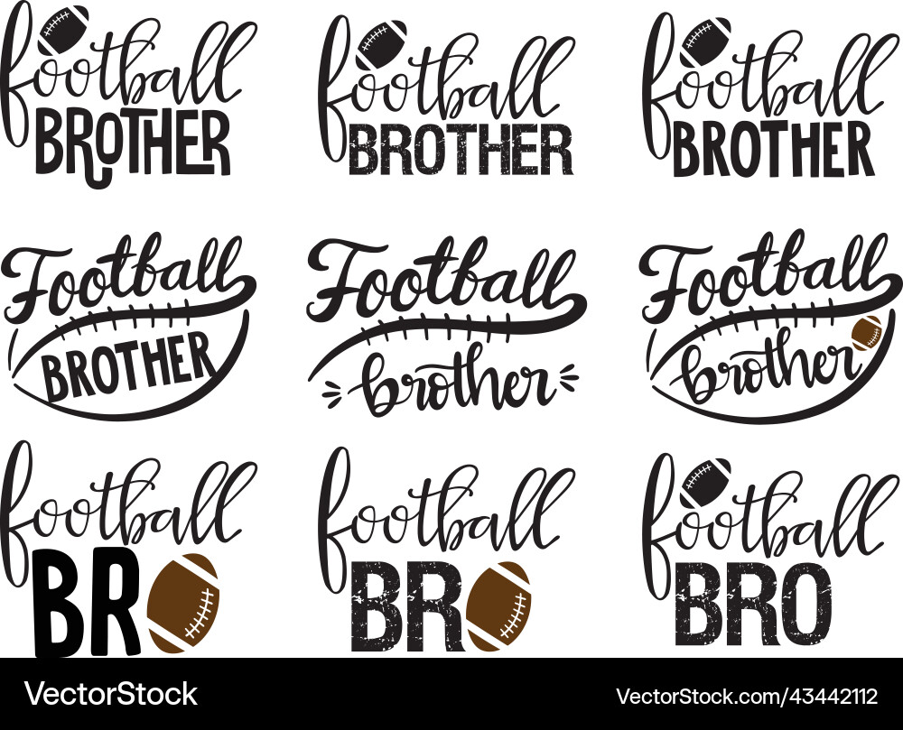 Football brother Royalty Free Vector Image - VectorStock