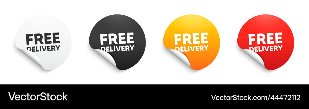 Free Delivery Sticker - Shipping Tags Royalty Free Vector