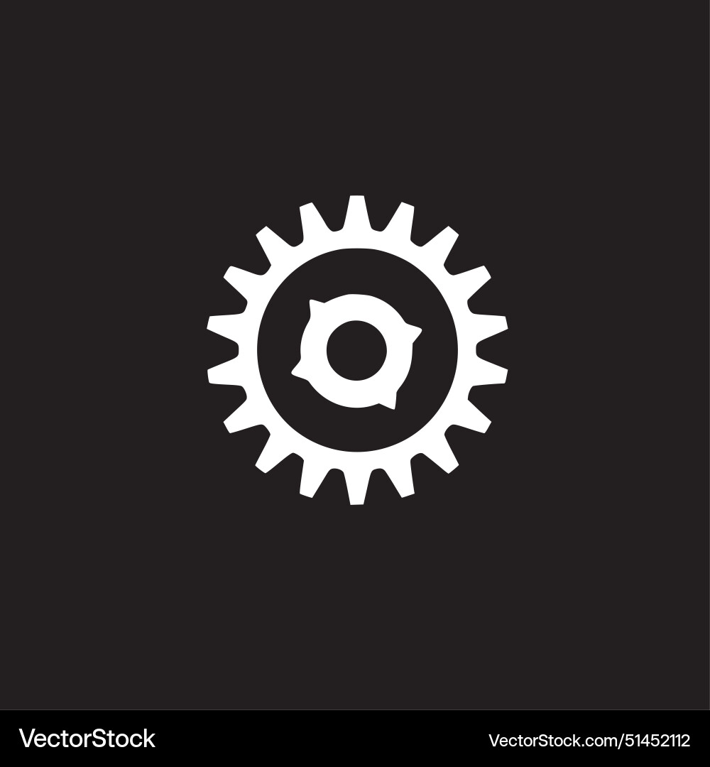Gear - black and white isolated icon Royalty Free Vector