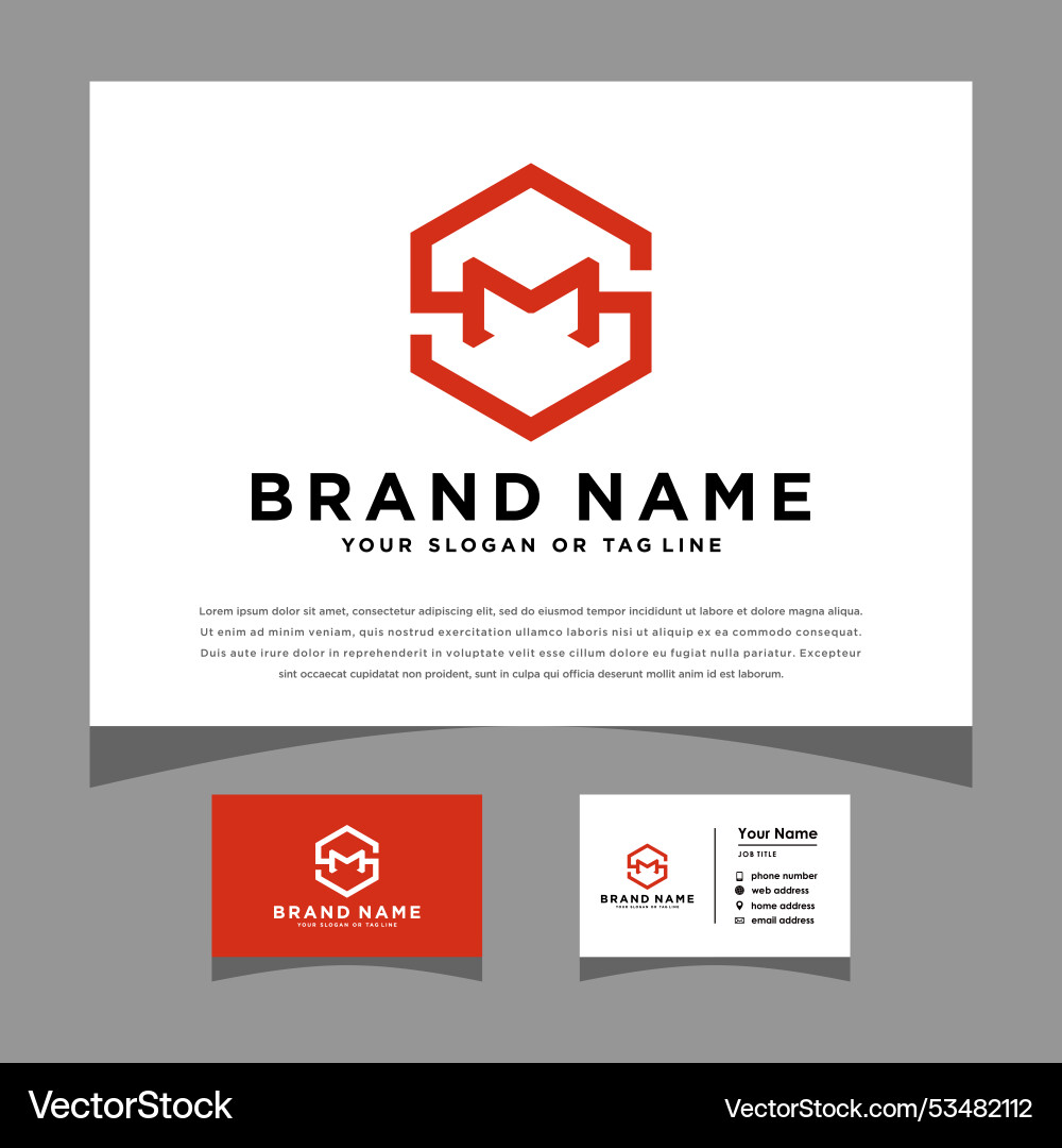 Initials sm logo Royalty Free Vector Image - VectorStock