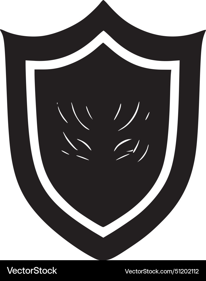 Shield - minimalist and simple silhouette Vector Image
