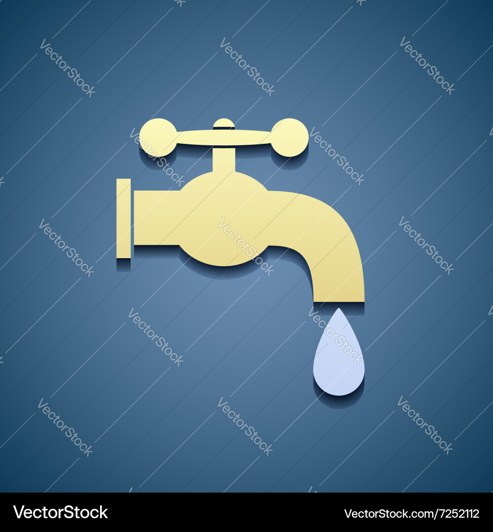 Simple icon tap water Royalty Free Vector Image