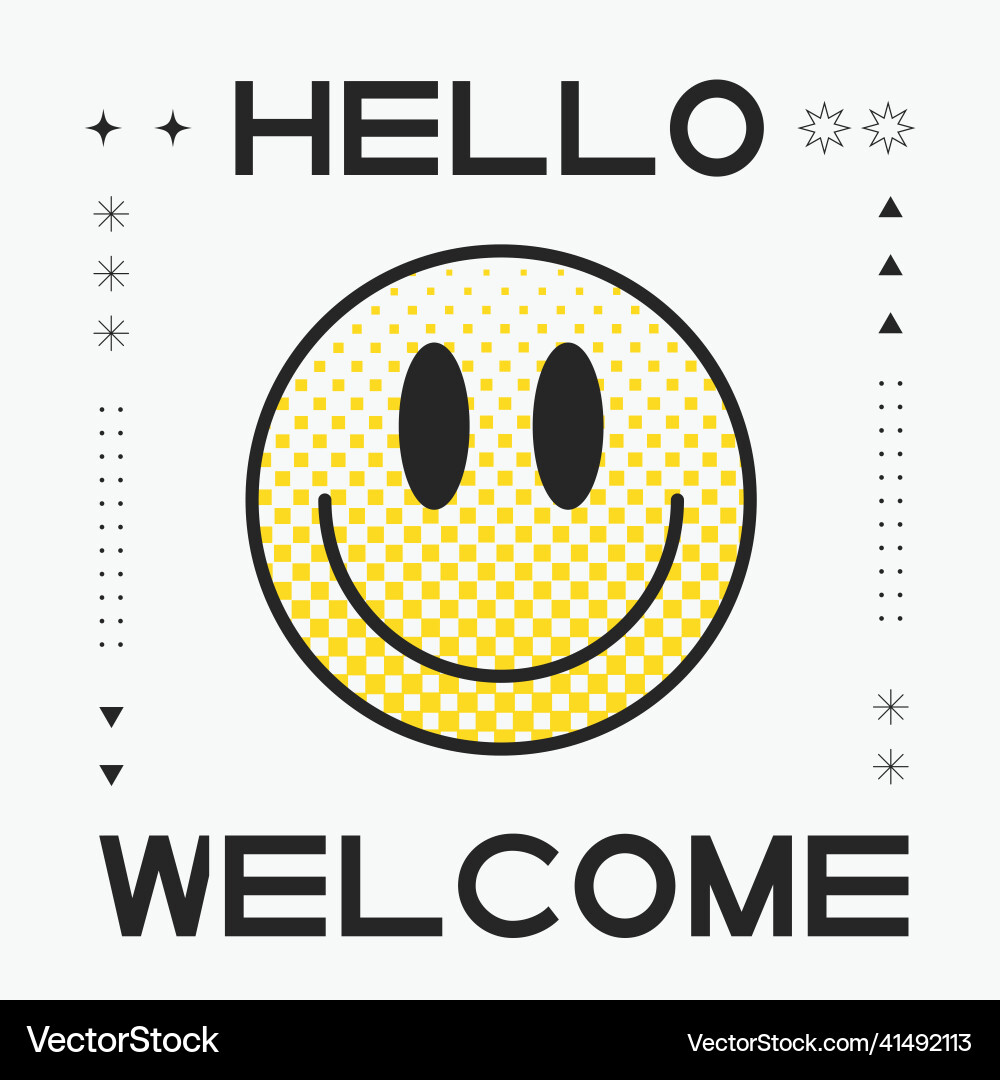 Abstract smile halftone artwork design Royalty Free Vector