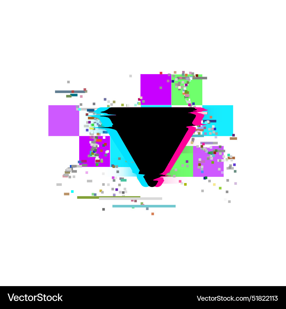 Abstract triangular frame television Royalty Free Vector