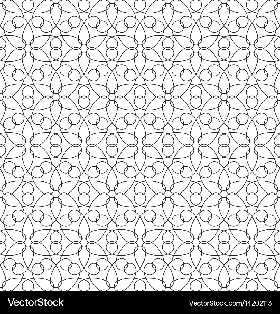 Black and white seamless linear geometric pattern Vector Image