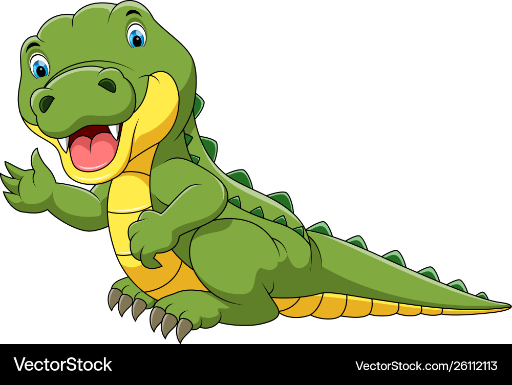 Cute crocodile cartoon Royalty Free Vector Image
