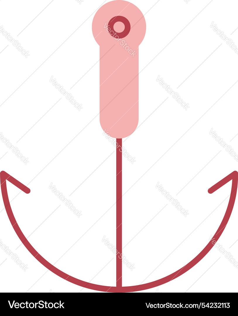 Grappling hook line fill icon Royalty Free Vector Image