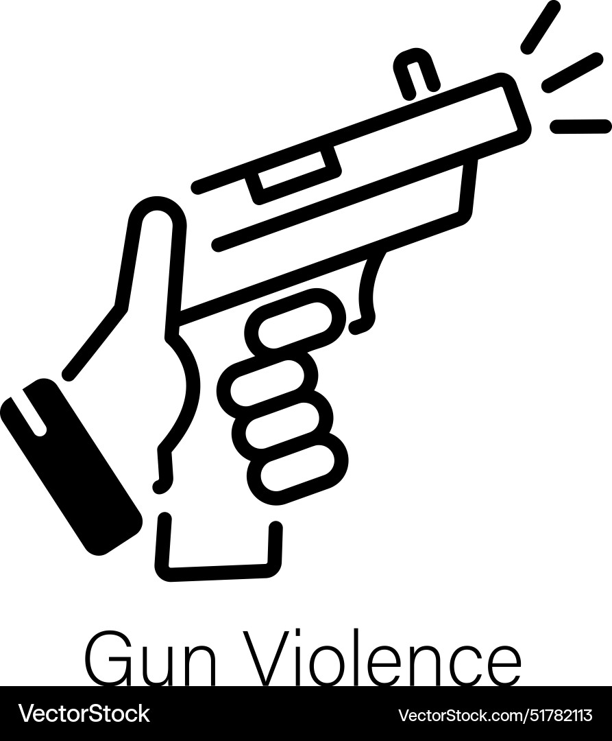 Gun violence Royalty Free Vector Image - VectorStock