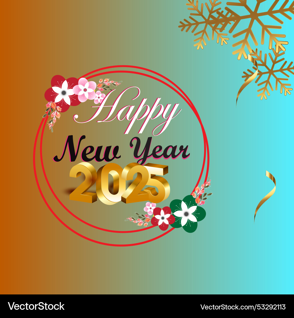 Happy new year banner design Royalty Free Vector Image