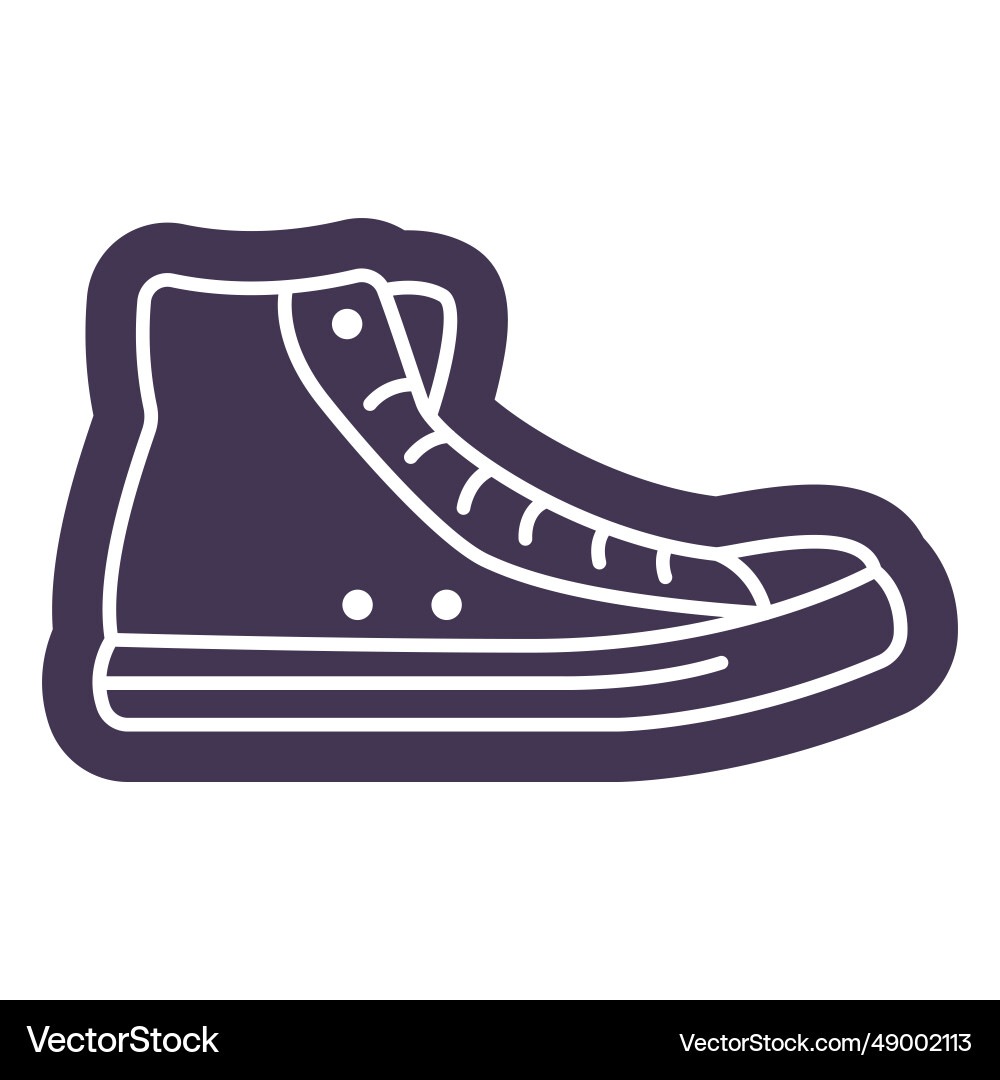 Sneaker cut out Royalty Free Vector Image - VectorStock