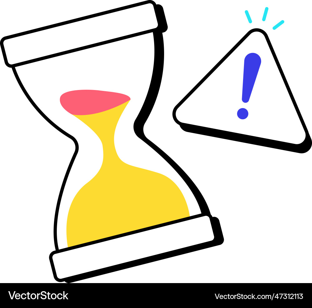 Time warning Royalty Free Vector Image - VectorStock